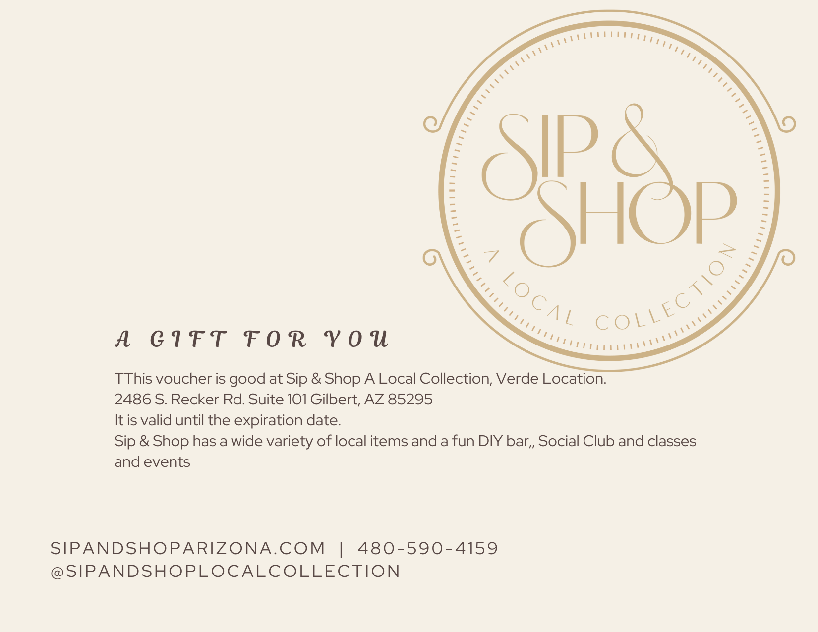 Gift Card - Sip and Shop AZ – Sip & Shop Arizona